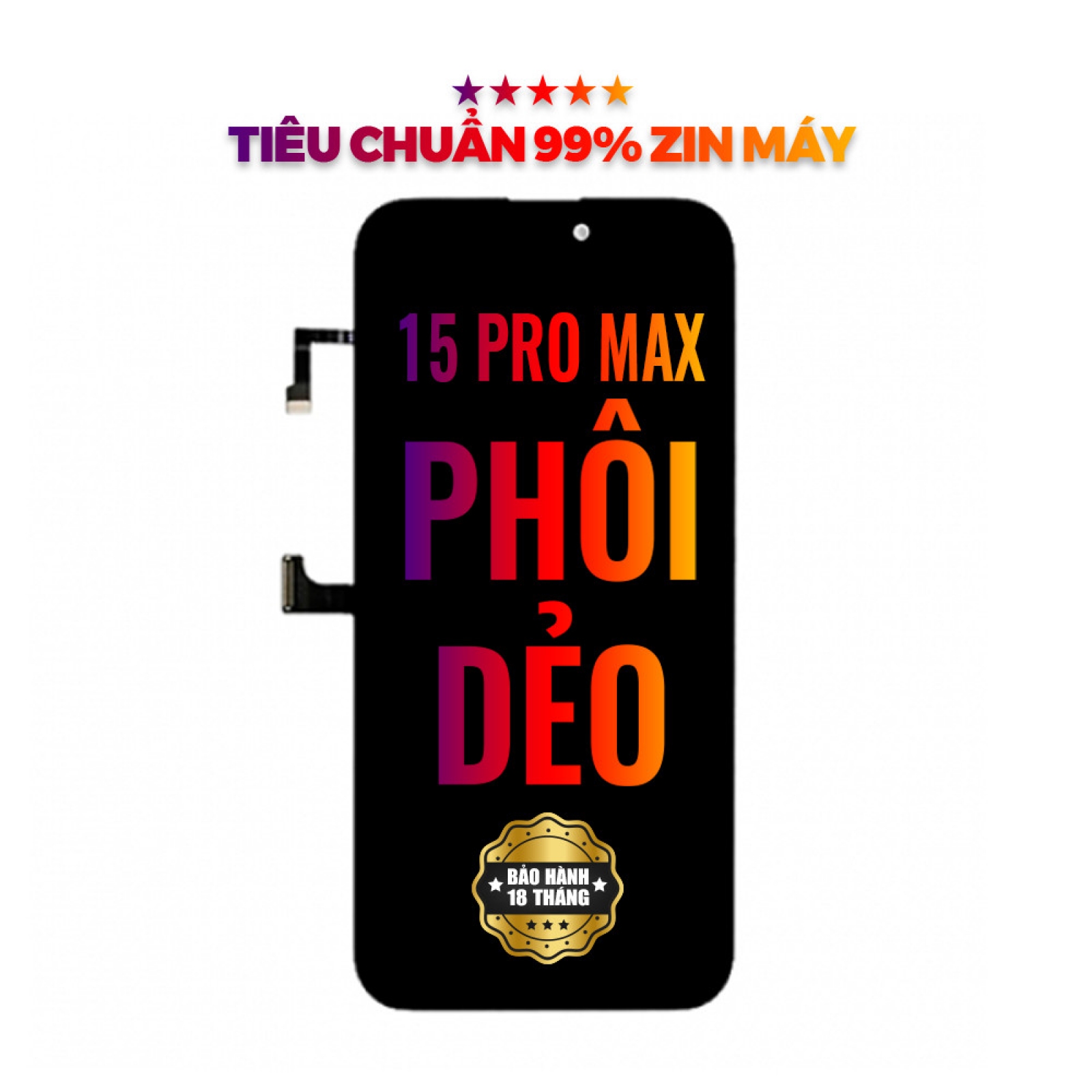 Màn hình DURA Oled IP 15 Pro Max Phôi Dẻo
